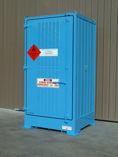 Single Depth Flammable Liquids Store - 2 IBC - Vertical – Storemasta