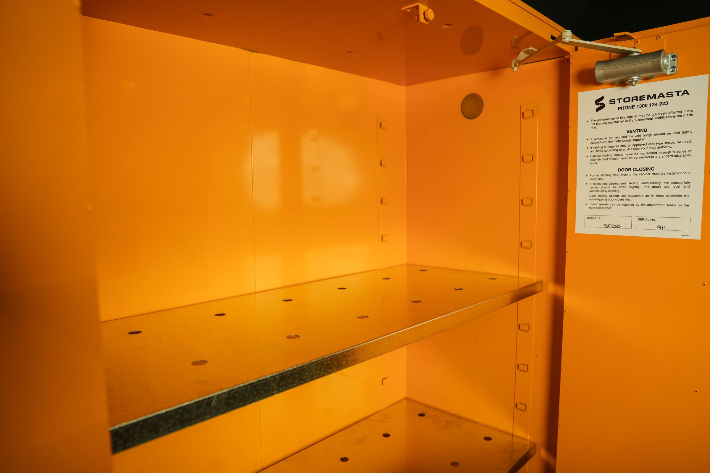 Dual Door Flammable Solid Storage Cabinet - 250L – Storemasta