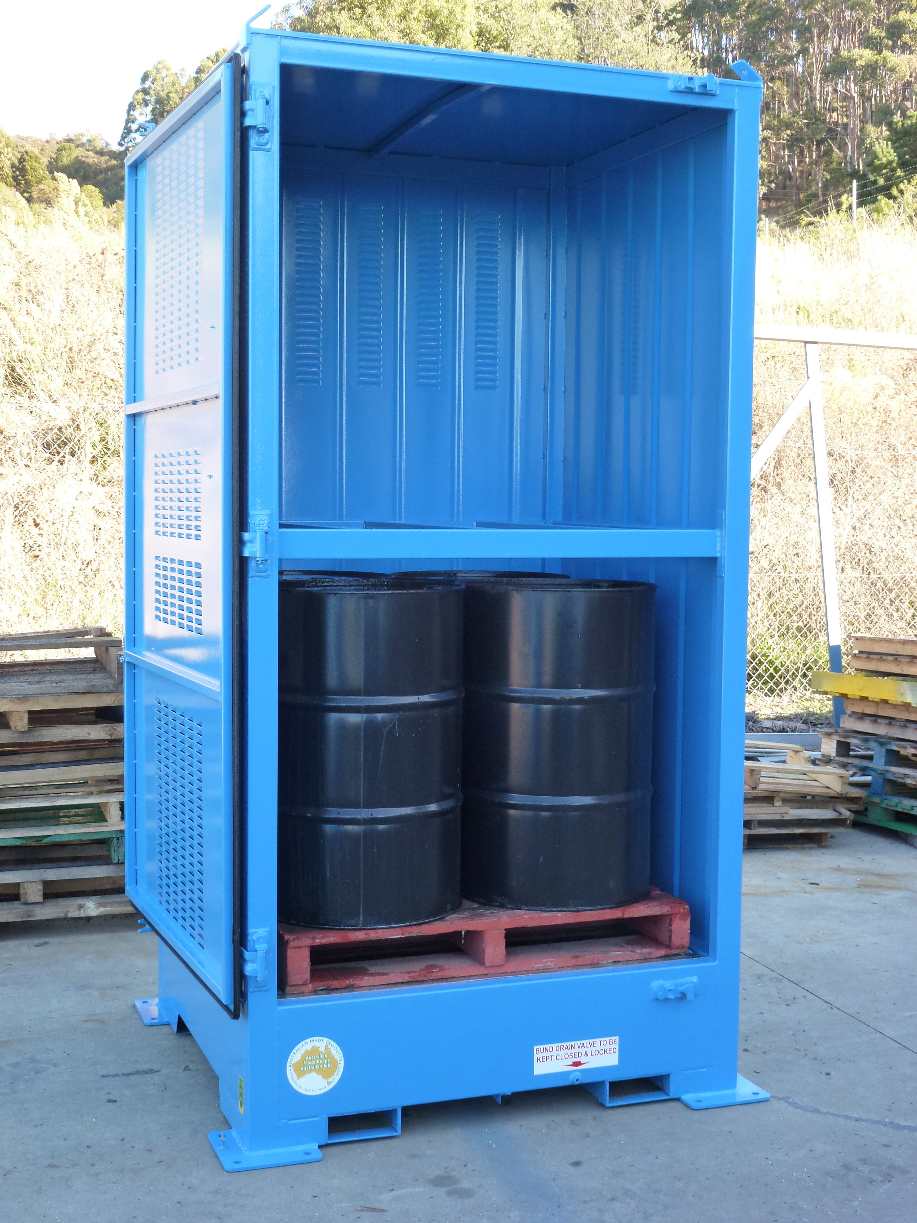 Single Depth Flammable Liquids Store - 2 IBC - Vertical – Storemasta