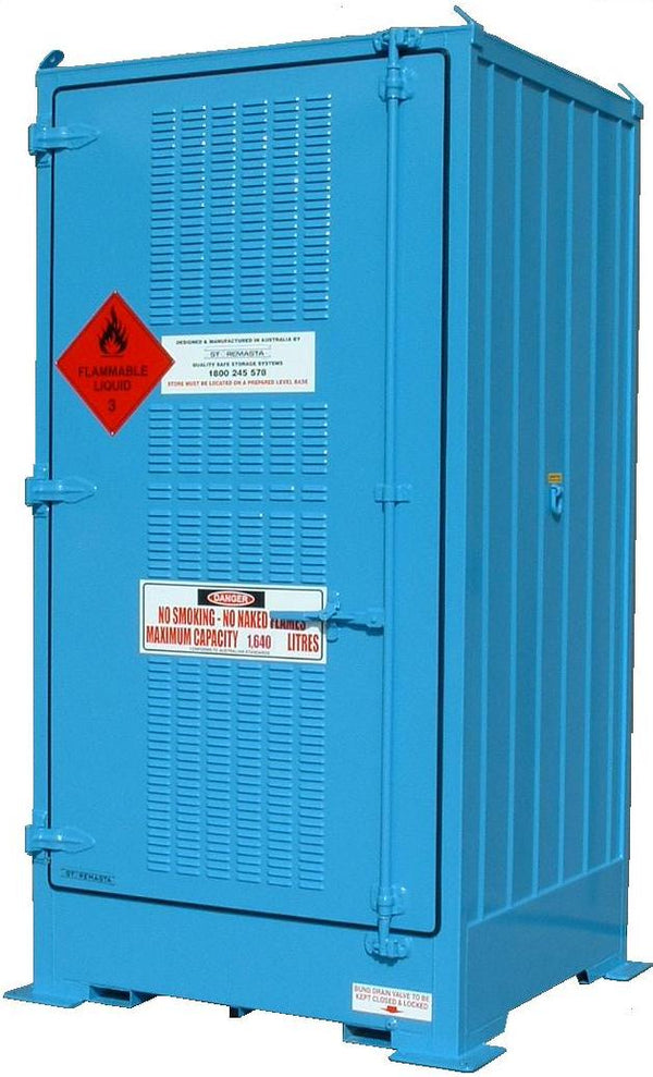 Single Depth Flammable Liquids Store - 2 IBC - Vertical – Storemasta