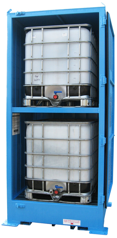 Single Depth Flammable Liquids Store - 2 IBC - Vertical – Storemasta